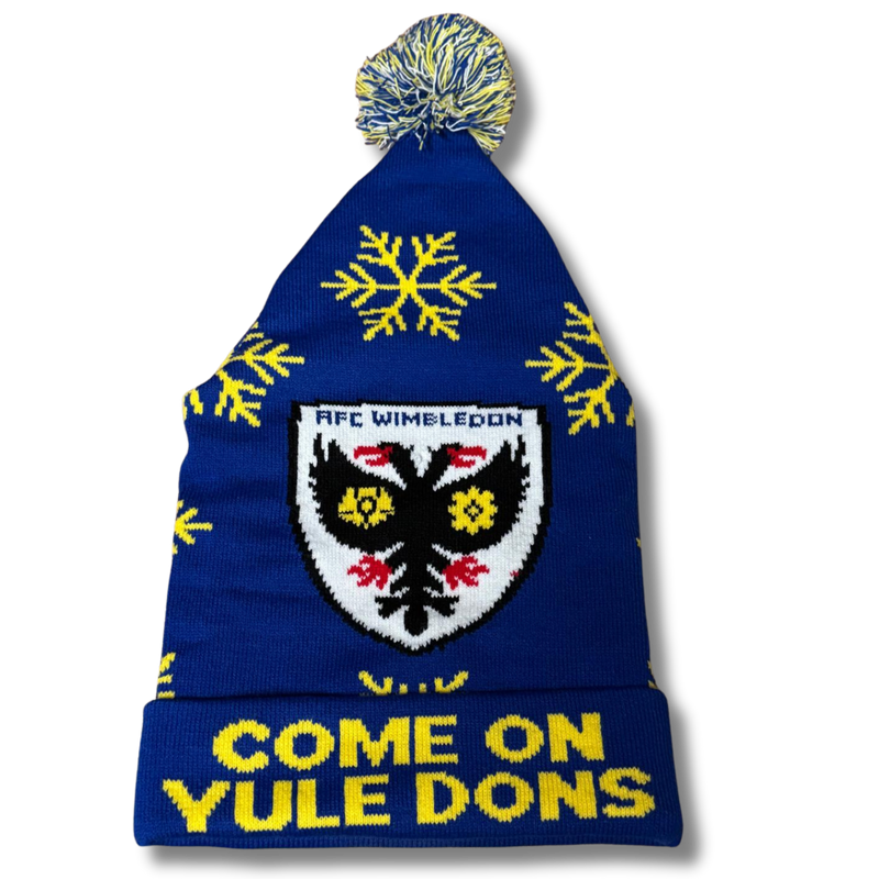 Knitted 'YULE DONS' Christmas Bobble Hat – AFC Wimbledon Shop